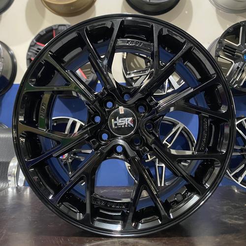 Jual velg mobil veloz ring 17 HSR FE 01 H8X100-114,3 ET45 BLACK GLOSSY ...