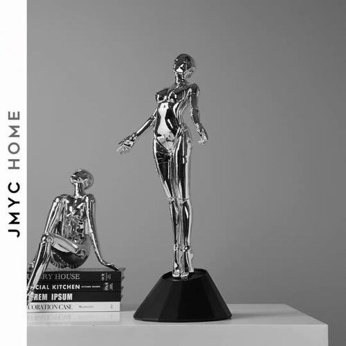 Jual Ornamen Patung Lady Mekanik/ Sorayama Robot Floating Sculpture ...