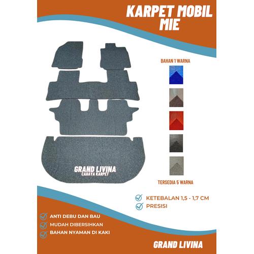 Jual KARPET MOBIL MIE BIHUN GRAND LIVINA ( 2007 -2017 ) - Biru, Tanpa ...