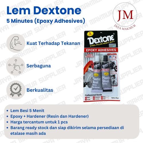 Jual Lem Dextone 5 Minutes | Lem Besi Epoxy Adhesives (EPOXY+HARDENER ...