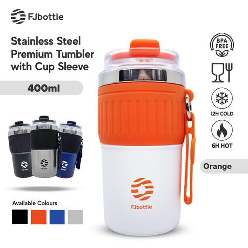 Jual FJbottle - Botol Minum Stainless Steel Tumbler 400ml dengn Cup ...