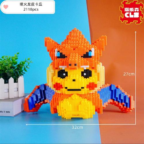 Jual Magic Blocks Lego Pokemon Pikachu Charizard Outfit Chao Le Sen ...