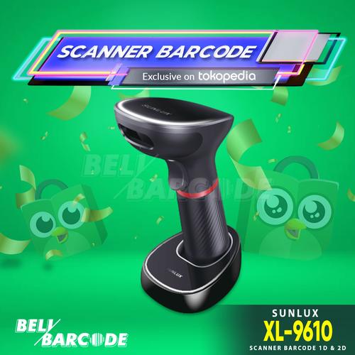 Jual Scanner Barcode 2D Sunlux XL-9610 Scan QR Code Wireless XL9610 ...