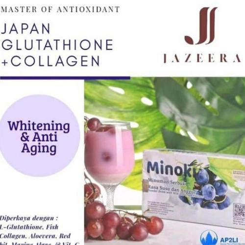 Jual MINOKI MINUMAN COLLAGEN SERBUK RASA SUSU DAN ANGGUR Murah ...