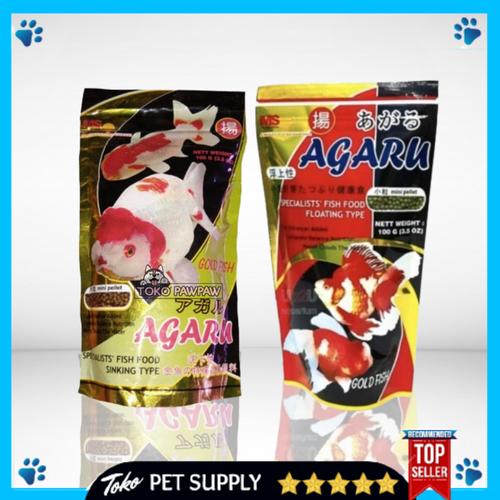 Jual AGARU SINKING, FLOATING 100G Makanan Ikan Hias Mas Koki Goldfish ...