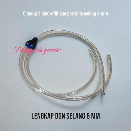 Jual Fitting Cabang Model Y Selang 6mm refill gas kaleng 2 cabang ...