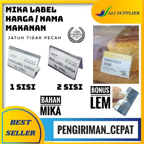 Jual TENT MIKA LABEL HARGA NAMA BARANG / PRICE TAG / PRICE NAME TAG ...