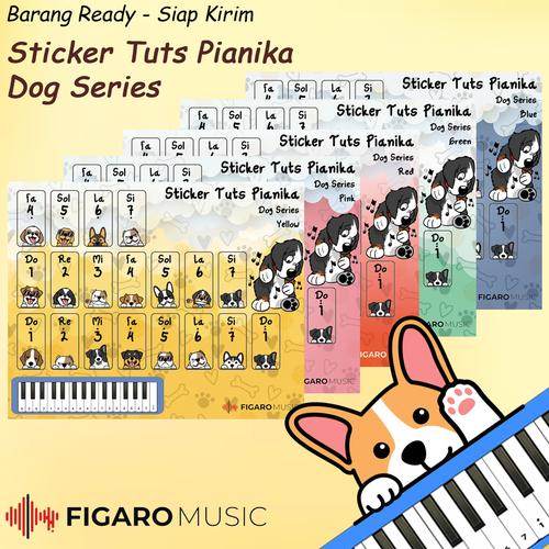 Jual Stiker Pianika - Sticker Tuts Pianika Melodica Seri Anjing - Biru ...