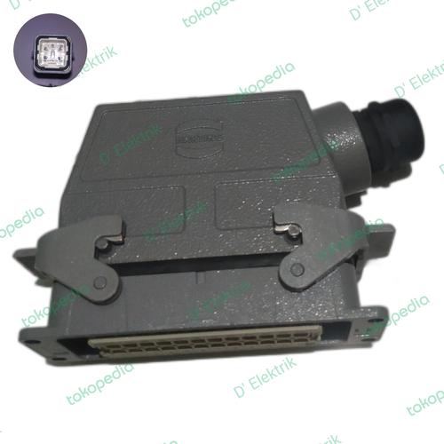 Jual 1 set plug harting 24 pin male & female + housing / lubang samping - Jakarta Barat - D ...