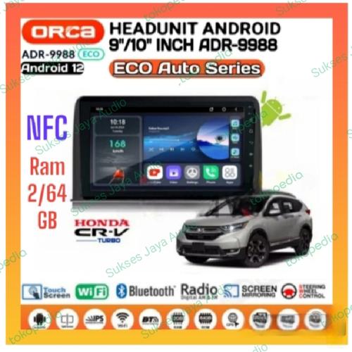 Jual Head Unit Android Orca Series OEM CRV Turbo 2021 Up + Socket ...