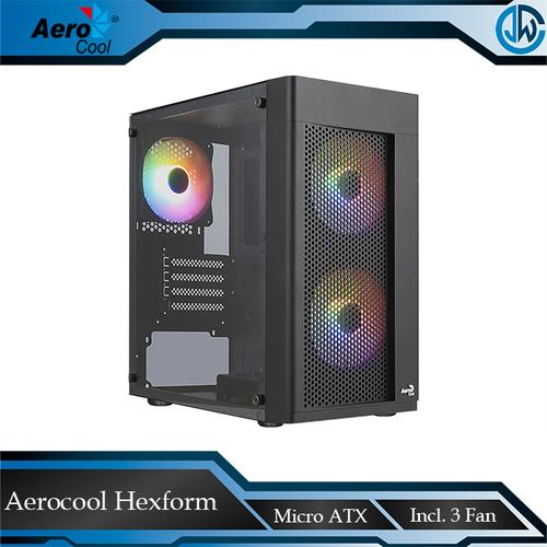 Jual Aerocool Hexform Include 3 Fan - M-ATX Gaming Case|Casing Micro - Kota Bandung - JhaWare ...