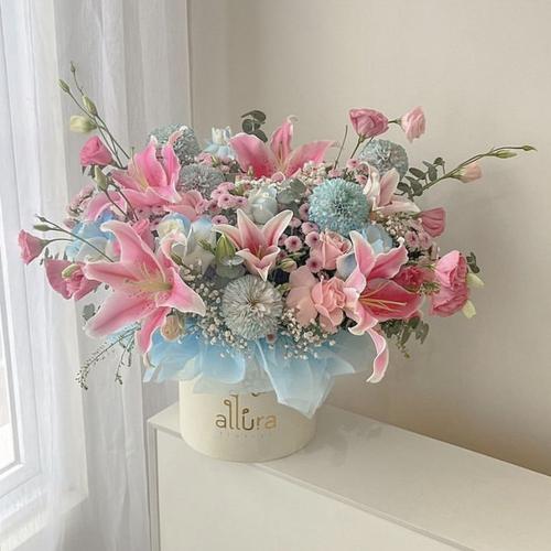 Jual Pastelic Lily Bloombox bouquet bucket buket bunga segar fresh ...