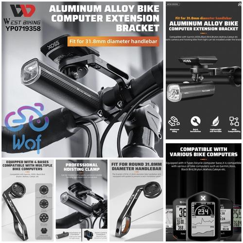 Jual WEST BIKING 358 Bracket Mount Holder Comp Bike Lampu Sepeda Barfly ...
