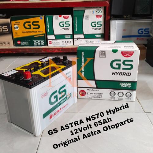 Jual Aki Mobil GS Astra Hybrid NS70 65D26R 65Ah 12V Accu Basah Siap Pakai - Jakarta Timur - NK ...