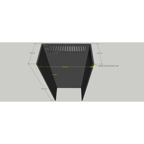 Jual CUSTOM ACRYLIC TOWER OVERFLOW AQUARIUM U 12 X 23 X 12 CM-TINGGI 50 ...