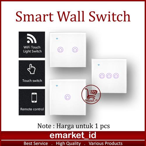 Jual Smart Wall Switch Light Touch Wifi Ad51 / Saklar Dinding Sentuh ...