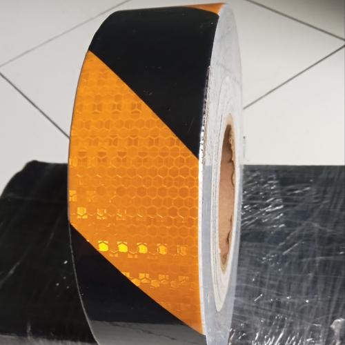 Jual Scotlite Reflektor Police line/Sticker Marker Safety kuning hitam ...