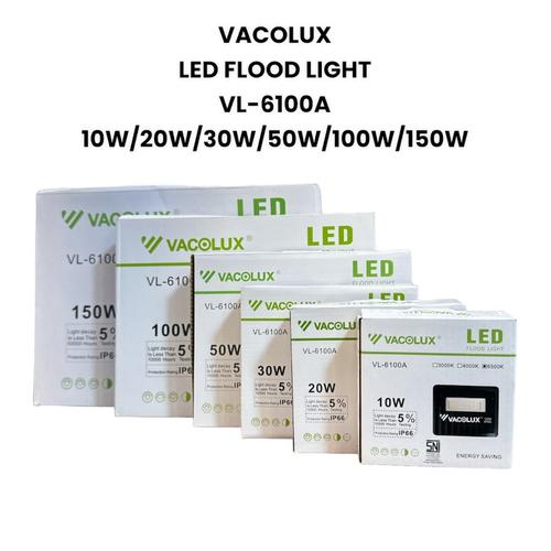 Jual Lampu Tembak atau Sorot Listrik VACOLUX (VL-6100A) LED Flood Light ...