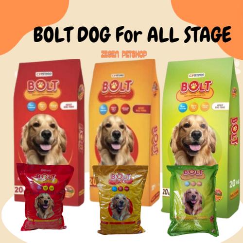 Jual BOLT DOG FOOD 20 KG / MAKANAN ANJING KHUSUS GOSEND - Bulat ...