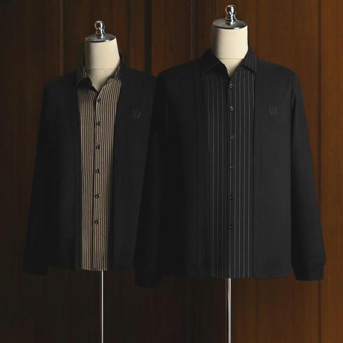 Jual Rucas Tailor "Two In One" Striped Shirt - Gold, IKLAN - Kota ...