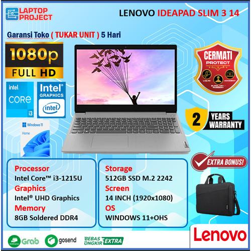 Jual READY PROMO TERLARIS Laptop Lenovo Ideapad Slim 3 8GB 512SSD Iris ...