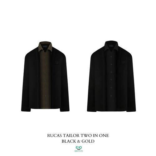 Jual Rucas Tailor Two In One Striped Shirt Original Invoice - Gold, TWO ...