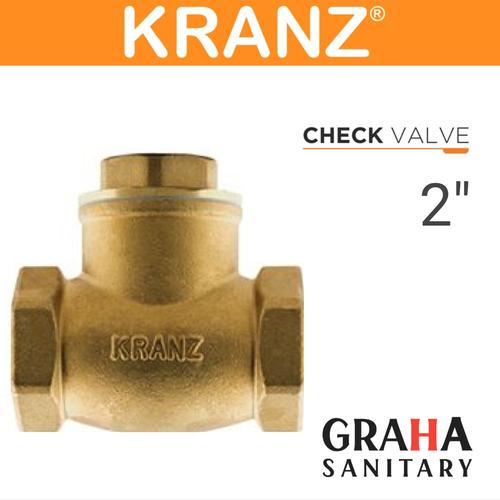 Jual KRANZ Swing Check Valve Brass / Klep Tabok Kuningan 2 " inch ...