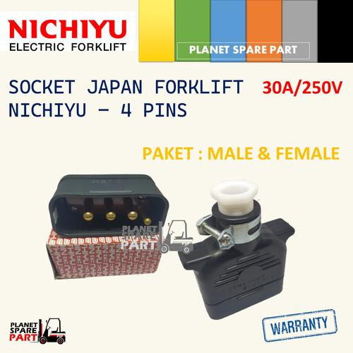 Promo Socket Japan forklift Nichiyu – 4 Pins ( 1 Set : Male & Female ...