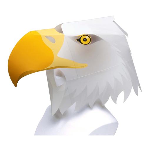 Jual Eagle Mask DIY Papercraft Pola 3D Topeng Elang Head Paper Craft ...