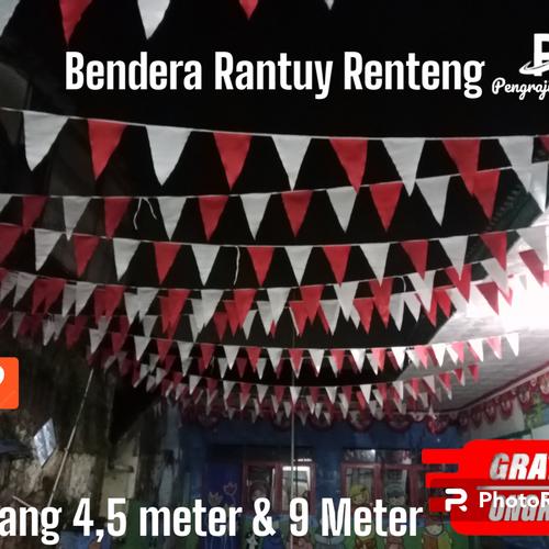 Jual Bendera Renteng Segitiga Merah Putih - warna warni - Kab. Garut - Pengrajin Bendera | Tokopedia