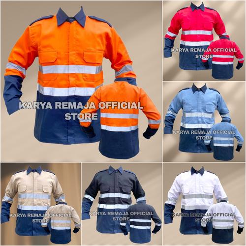 Jual Wearpack Kombinasi 2 warna lengan panjang Baju bengkel premium ...