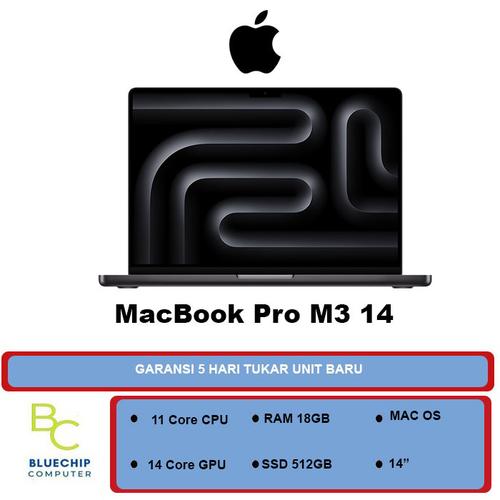 Jual MacBook Pro 14 Apple M3 Pro 11 Core CPU 14 Core GPU 18GB RAM 512GB ...