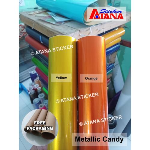 Jual Skotlet Kuning Orange Metalik Candy Glossy Cutting Stiker Motor ...