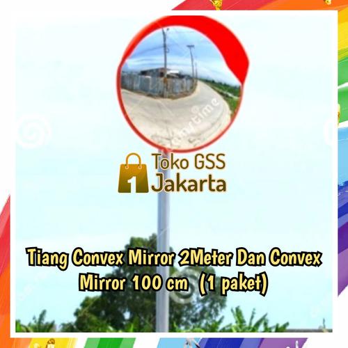 Jual Tiang Convex Mirror 2 meter Dan Convex Mirror 100 cm (1 paket ...