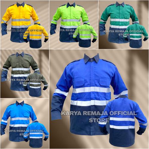 Jual Wearpack Kombinasi 2 warna lengan panjang Baju bengkel premium ...