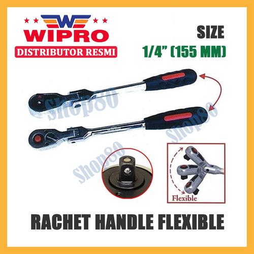 Jual Wipro Ratchet Handle Gagang Socket Drive Stang kunci shock 1/4 ...