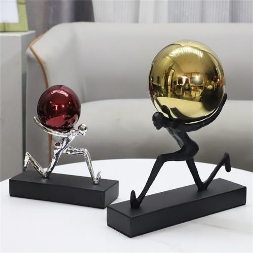 Jual Pajangan Meja Patung Unik/ Man Bear The Burden Sculpture EB Home ...