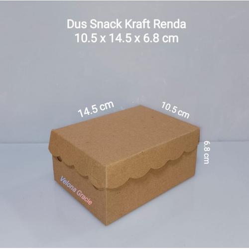 Jual Dus Kraft 10x14 Renda isi 50 pcs Kotak Kue Snack Box Coklat non ...