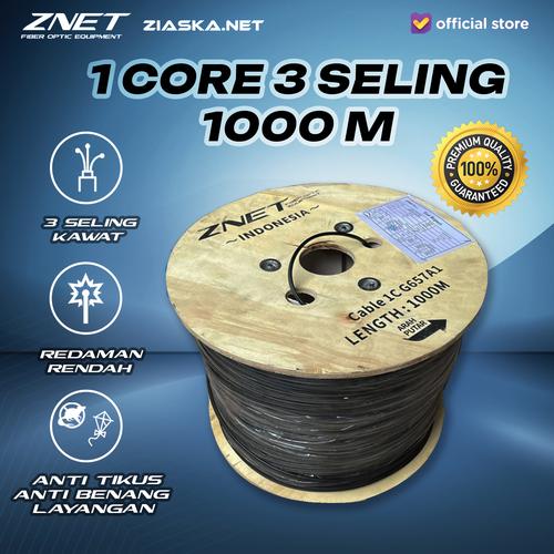 Jual KABEL FIBER OPTIC DROPCORE 1 CORE 1000 M 3 SELING KAWAT DROPWIRE ...