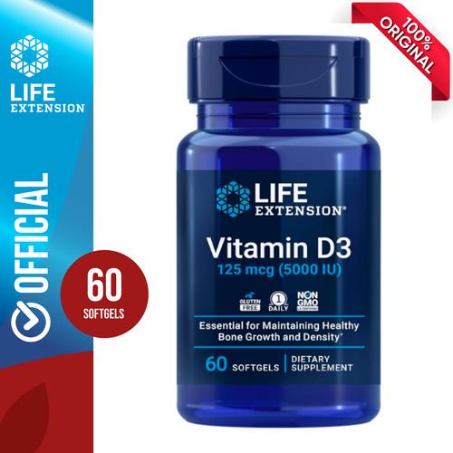 Jual Life Extension Vitamin D3 5000 IU (125 mcg) - 60 Softgel - Jakarta ...