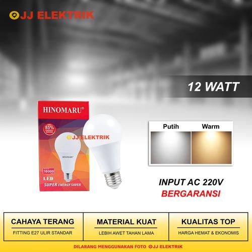 Jual Lampu Bohlam LED 12 Watt 12W Kuning Warm White / Putih SNI Garansi ...
