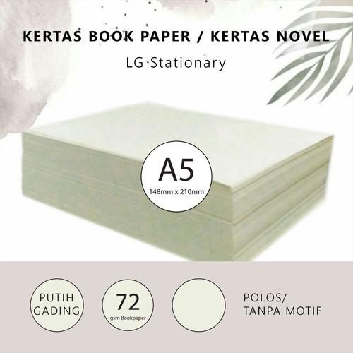 Jual Kertas Book Paper 72 gsm A5 / Kertas Novel / Kertas Aesthetic 72 ...