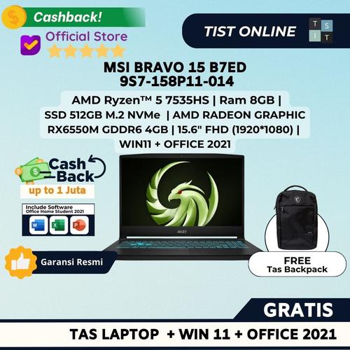 Promo MSI BRAVO 15 B7ED Ryzen 5 7535HS RX6550M 8GB 512GB 15.6" FHD ...
