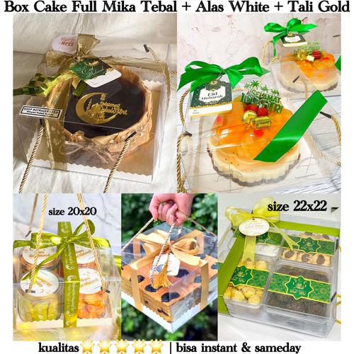 Jual Cake Box Transparan Full Mika +Tali Gold Kotak Kue High Quality ...
