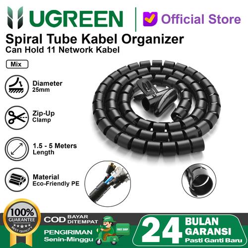 Jual UGREEN Pelindung Kabel Spiral Wrap Cable Zipper Organizer Tube 1 ...