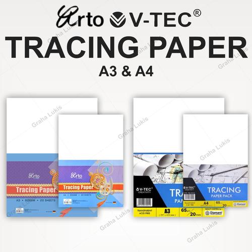 Jual Arto - V-TEC - Tracing Paper A4 & A3 / Kertas Kalkir - A4 V-TEC ...