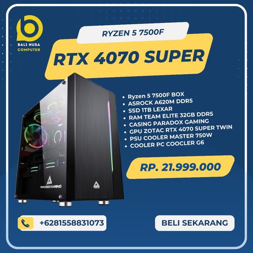 Jual PC GAMING RTX 4070 SUPER | RYZEN 5 7500F | A620M | 32GB DDR5 ...