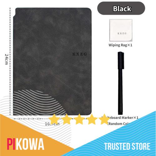 Jual Papan Tulis Portable A5 Whiteboard Notebook PU Leather with Pen ...