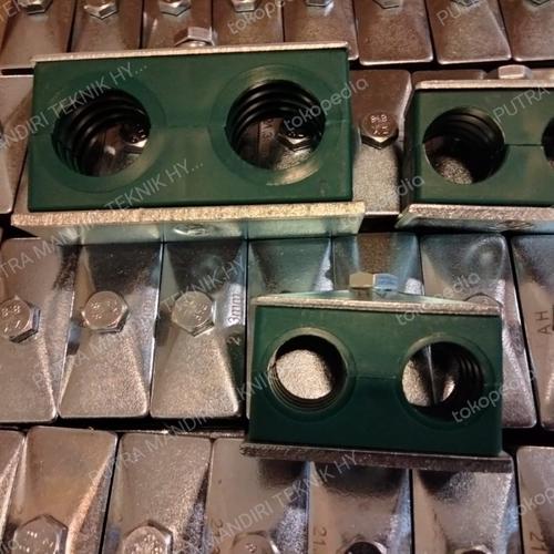 Jual KLEM PIPA TUBING DUA LOBANG/CLAMP PIPE DOUBLE 10MM - Jakarta Barat ...