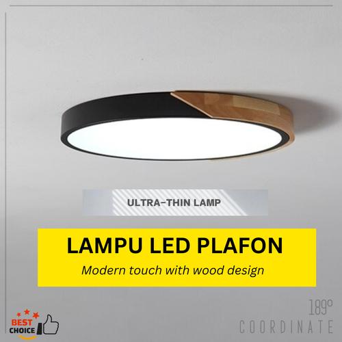 Jual LAMPU PLAFON KAYU BULAT WOOD CEILING MINIMALIS LED ELEGANT MODERN ...